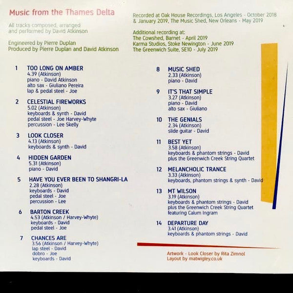Buy David Atkinson : Music From The Thames Delta (CD) Online for a ...
