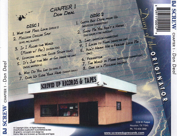 Buy DJ Screw : Don Deal (CDr) Online for a great price – Antone’s ...