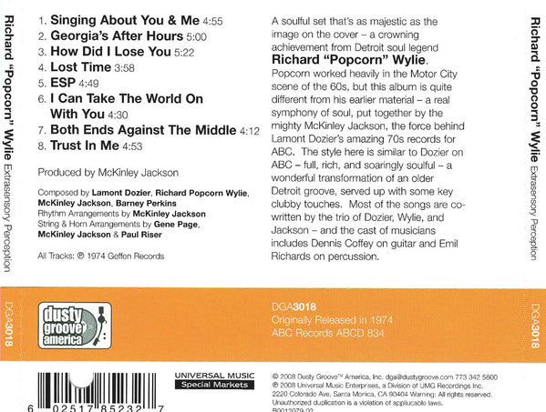 Buy Richard "Popcorn" Wylie : Extrasensory Perception (CD) Online for a ...