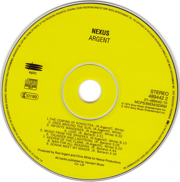 Buy Argent : Nexus (CD) Online for a great price – Antone’s Record Shop