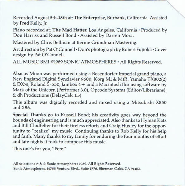 Buy Don Harriss : Abacus Moon (CD) Online for a great price – Antone’s ...