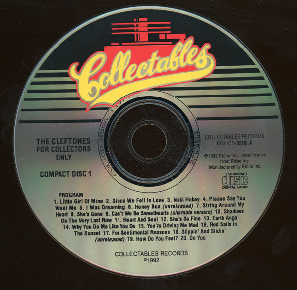 Buy The Cleftones : For Collectors Only (CD) Online for a great price ...