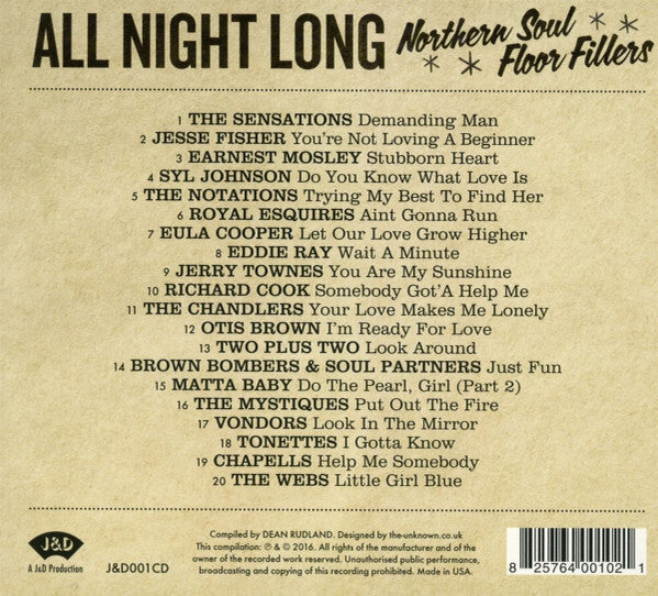 Buy Various : All Night Long (Northern Soul Floor Fillers) (CD) Online ...